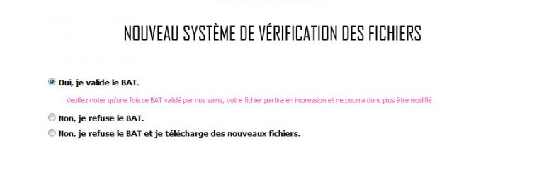 Nouveau système de validation BAT : votre vérification des fichiers ...