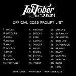 Inktober 2023 : la liste officielle des thèmes en français enfin ...