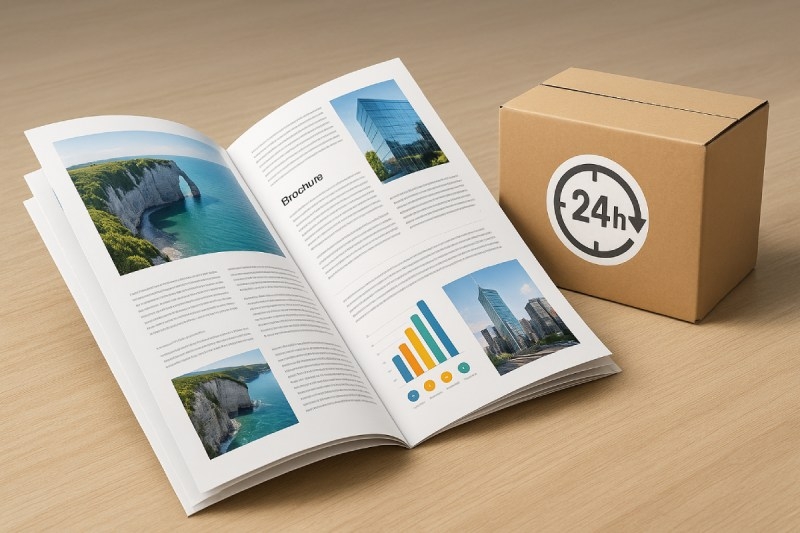 Impression Brochure Express | Livraison Rapide & Gratuite | PRINTOCLOCK