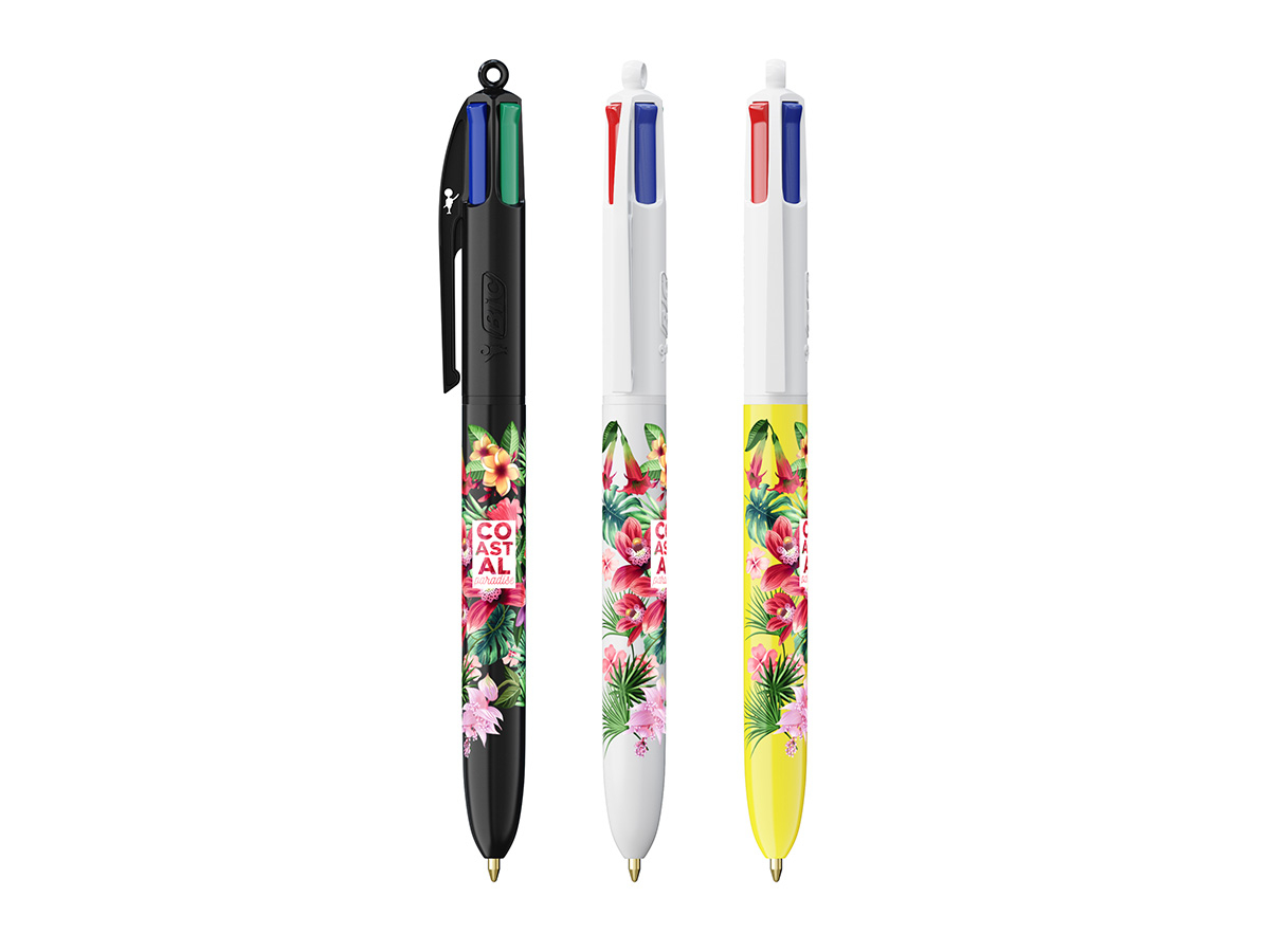 Stylo BIC 4 Couleur Personnalisé : Impression Rapide & Pas Cher