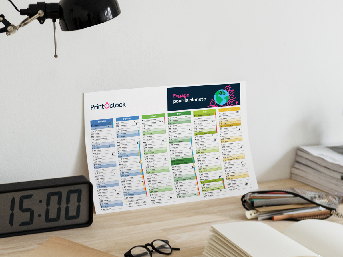 Calendrier Association [Pas Cher, Personnalisé] PRINTOCLOCK