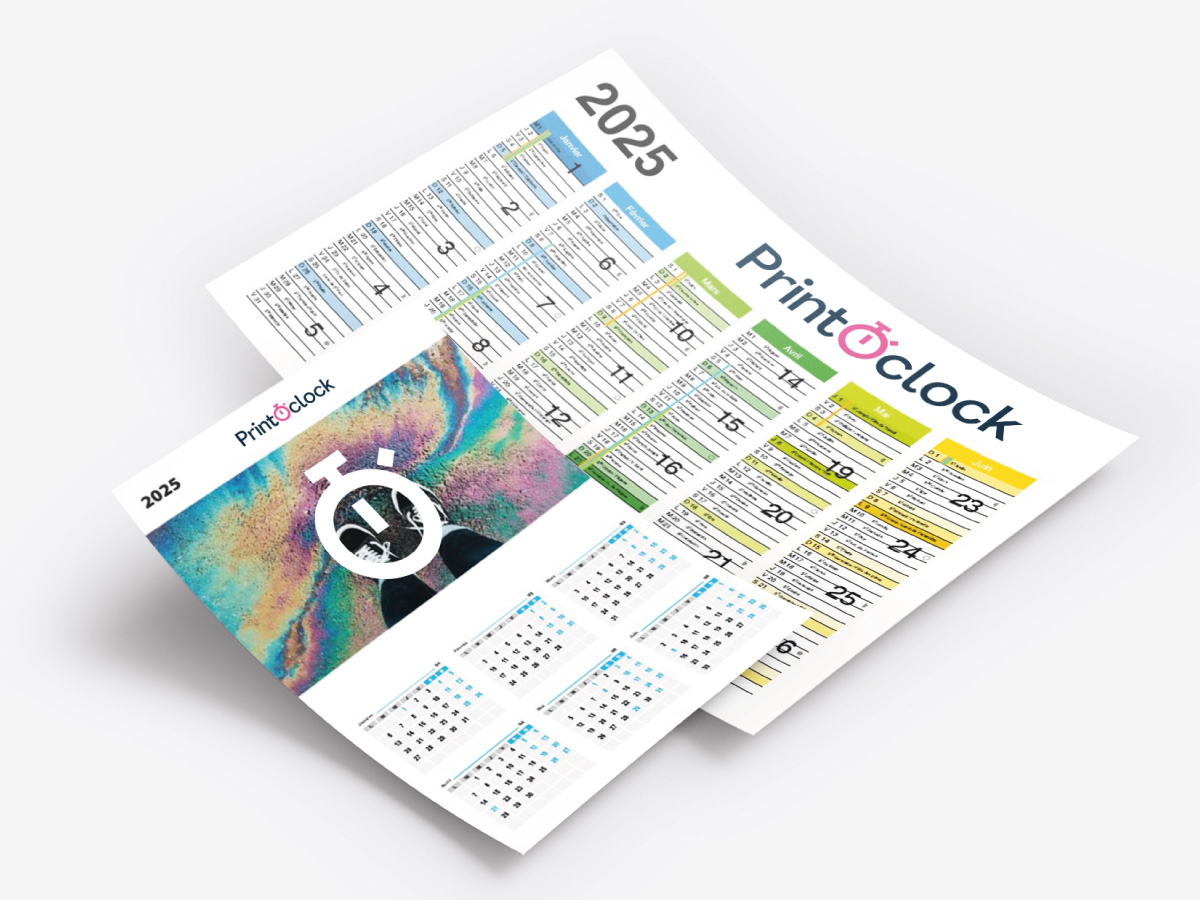 Calendrier Association [Pas Cher, Personnalisé] PRINTOCLOCK