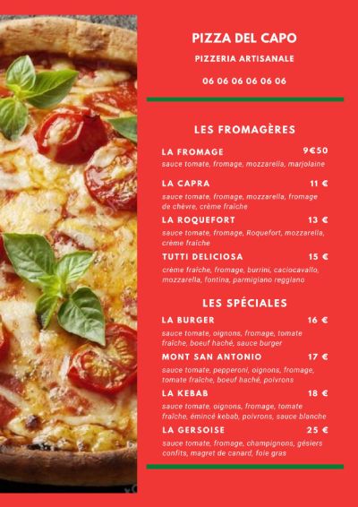 Créer Menu de Restaurant & Carte | Création En Ligne, Gratuit & Facile | PRINTOCLOCK