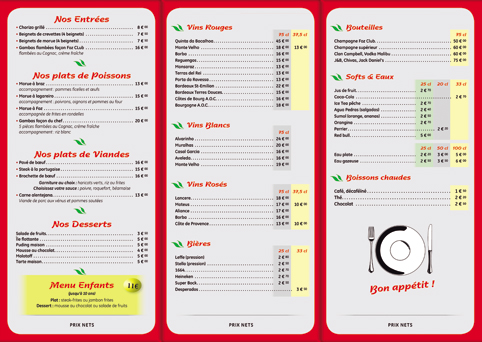 Créer menu de restaurant : exemple et modèles de création menus de ...